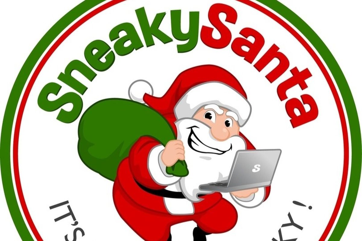 Sneaky Santa Clipart Jpeg