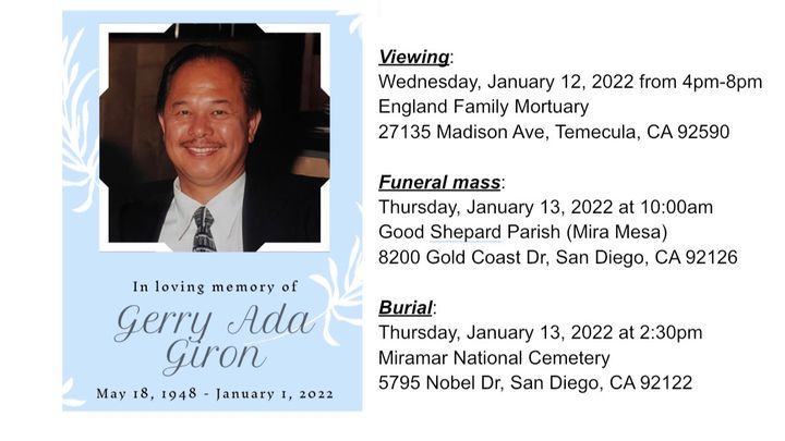 Fundraiser by Jean Giron : In loving memory of Gerry Ada Giron