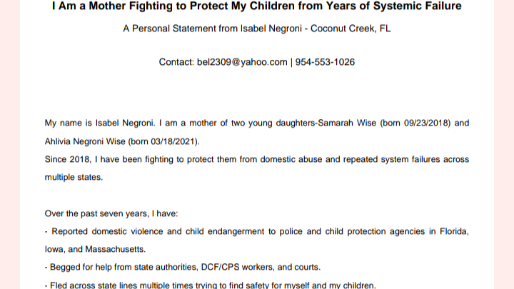 Fundraiser by Isabel Negroni : Stand with Isabel: End Abuse, Ensure Safety