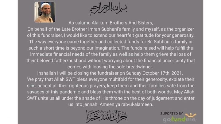 Fundraiser for Shomaila Subhani by Anjum Razi : Support, Brother Imran ...