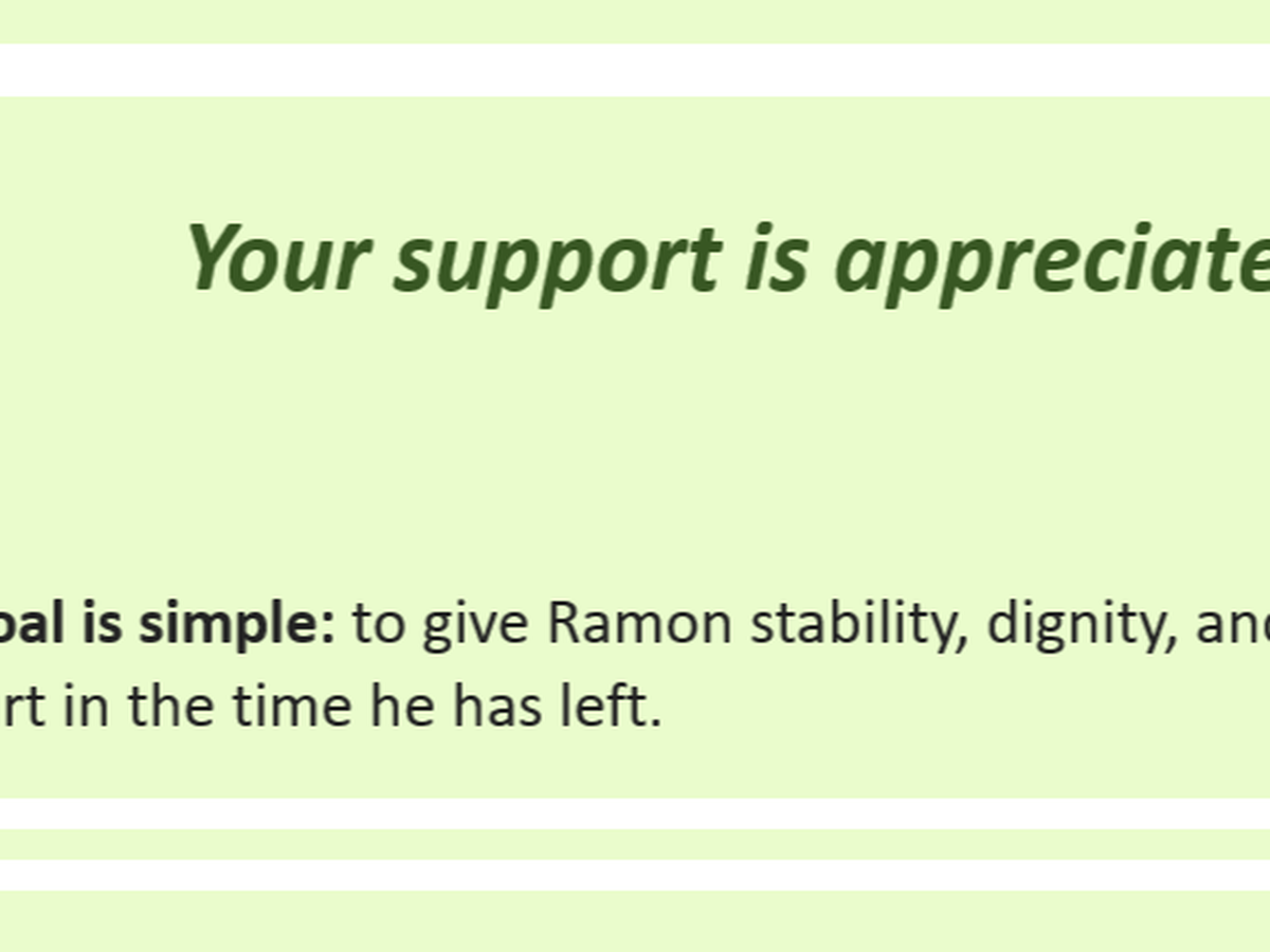 Fundraiser for Ramon Velazquez by Joe S : Help Ramon Velazquez Find ...