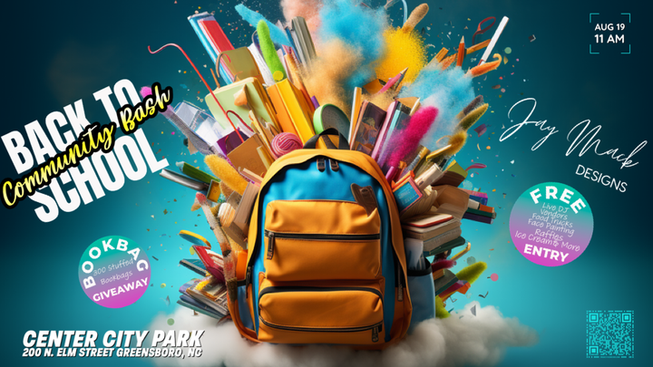 Fundraiser by Jay Mack Designs : Support Our Back to School Community Bash!
