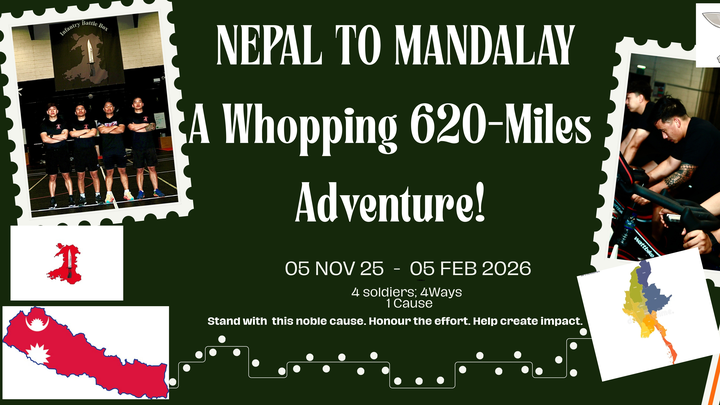 Fundraiser by Ashmin Ale Magar : Nepal to Mandalaya 620 miles Charity Event